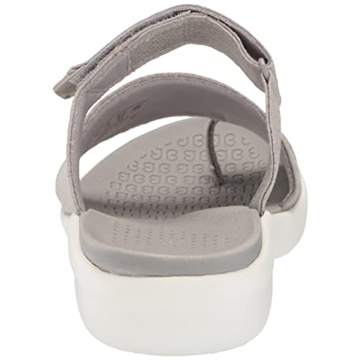 BZees Womens Carry On Slide Sandal Silver Smoke Camo Print 7.5 M