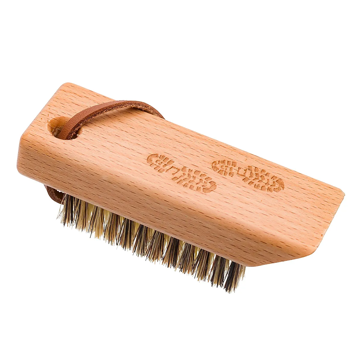 Redecker Natural Tampico Fiber Hiking Shoe Brush, Multi-Purpose Boot Scraper, Oiled Beechwood Handle, 4-Inch Travel Size, Made in Germany