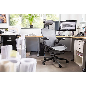 Engineered Now The Original Headrest for The Herman Miller Aeron Chair (H4 for Remastered, Graphite)