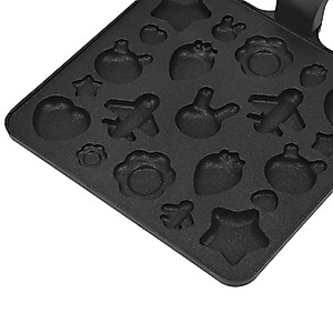 Topyond Non-Stick Frying Pan,Portable Aluminum Alloy Geometric Model, Biscuits Making Grill Pan, for Home Kitchen, Cute Animal Cookies,Mini Pancake Cooking