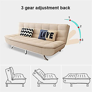JHKZUDG Futon Sofa Bed, Folding Sofa Bed,Couch Sleeper Convertible Foldable,Recliner with Adjustable Backrest Sofa Bed, for Living Room, Office, Room,Blue,90 × 85 × 90cm