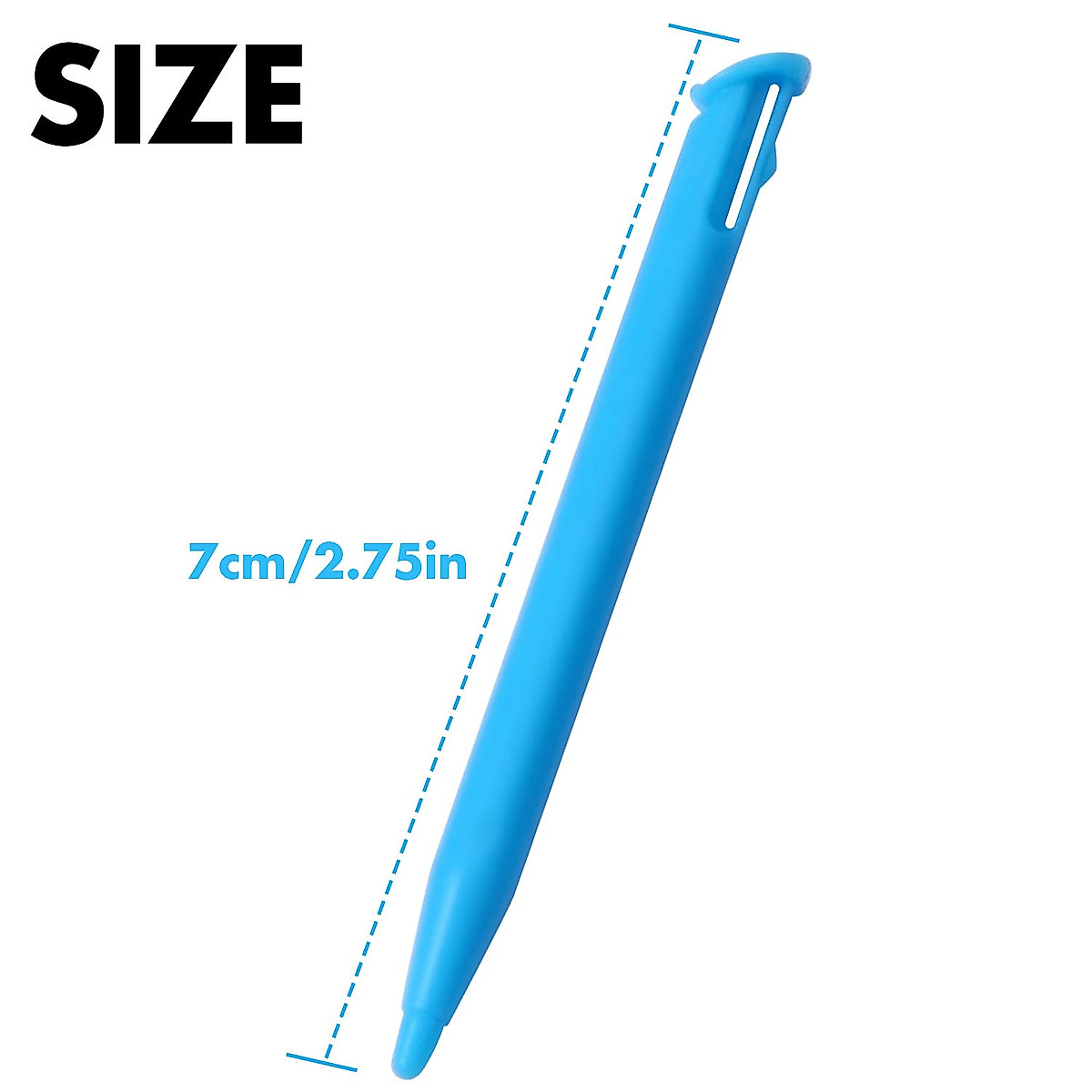 Yizerel Stylus Pen for New 2DS XL, 15 Pcs Colorful Plastic Replacement Touch Screen Stylus Set Compatible with New 2DS LL with HD Crystal Clear PET Films (Black White Pink Blue Red Orange)