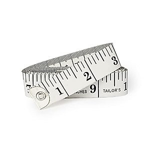 HANSMAYA Soft Tape Measure for Body Measuring Fiberglass Tape Measure Body Measuring Tape for Sewing Tailor Fabric Cloth Weight Loss Measurements Flexible Ruler Double Scale 150cm/60inch White