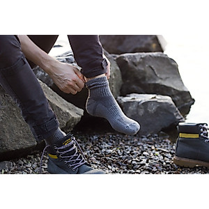 281Z Military Cotton Micro Crew Boot Socks - Cushioned Sole - Moisture Wicking - Odor Resistant - Hiking Trekking Outdoor (Dark Grey Small 4 Pairs Pack)