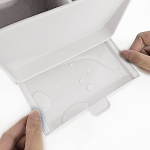 Coonice Cutlery Holder with Drip Tray Drawer, Flatware Organizer Sink Tidy Caddy Separable Parts Drawer Organizers Ivory White