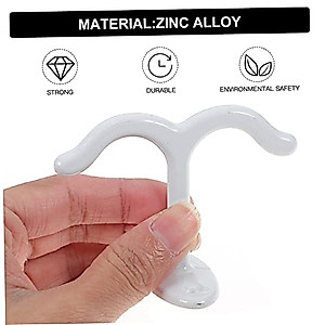 VILLCASE 4pcs Closet Garage Hat Robe Clothes Prong Top Wardrobe Bag Cabinet Coat Towel Hanging Hooks Hook Under Multifunction Kitchen Metal Bathroom Hangers Double Ceiling Clo Hanger