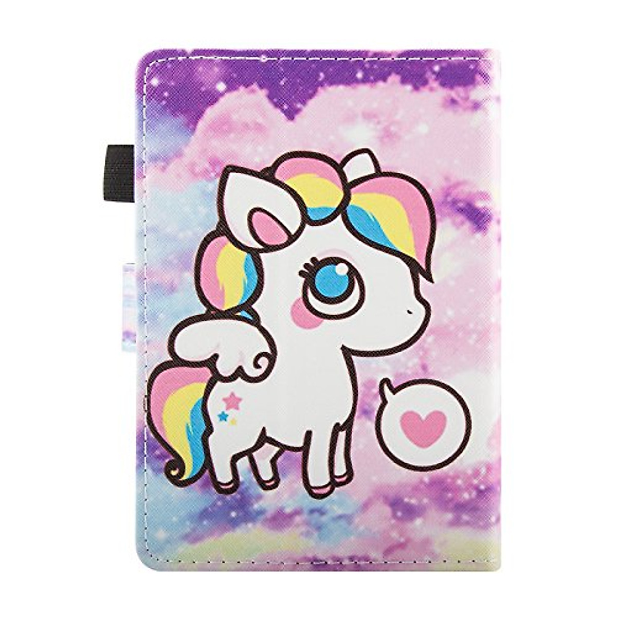 Dteck Case for Kindle Paperwhite (6" Display) - Slim Fit Folio Case Lightweight Flip Protector Durable Protective PU Leather Cute Cartoon E-Reader Cover Case (Purple Horse)