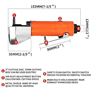 3inch Air Cut Off Tool Include 1Pcs 3'' Cut-off Wheels (3-inch Cutting Tool)