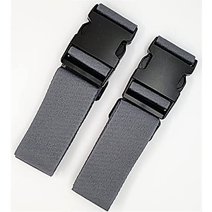 ONE K 2PCS Topper/Memory Foam Mattress Packing Straps for Moving or Storage (60" x 2", Dark Grey)
