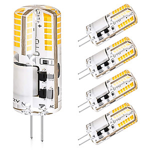 LURNOFY 5PCS G4 LED Bulb, 3W AC/DC 12V Bi-Pin Base LED G4 Light Bulbs(30W Halogen Equivalent), Non-dimmable G4 Bi Pin LED Bulb for Landscape Lighting, Under Cabinet Light(Warm White 3000K)