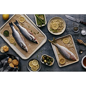 Pactiv 14''x18'' Disposable Food Tray Made with a Fiber Blend Designed for Schools or Snack Bars | 100 Trays per Case, Beige, M531418