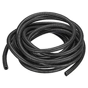 DMiotech 10mmx7mmx5m PP Split Corrugated Tubing Indoor Outdoor Wire for Wrap Tidy Office Garden