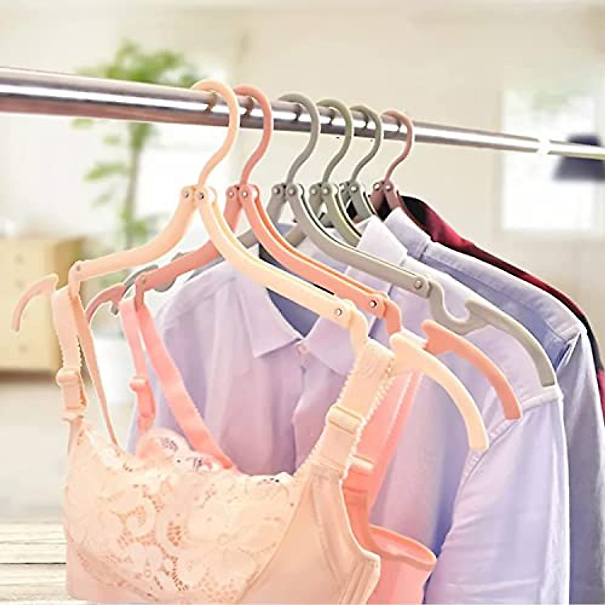 GIPOBUY 4 PCS Portable Travel Mini Rack Upgrated 4 Pack, Beige