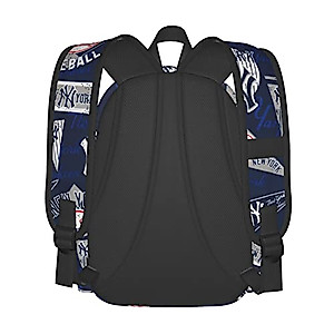 Annod Industries New York Yankees Baseball Backpack, Lightweight Casual School Backpacks Bags for Men Women Book Travel Hiking Camping Work, 16.9 Inch