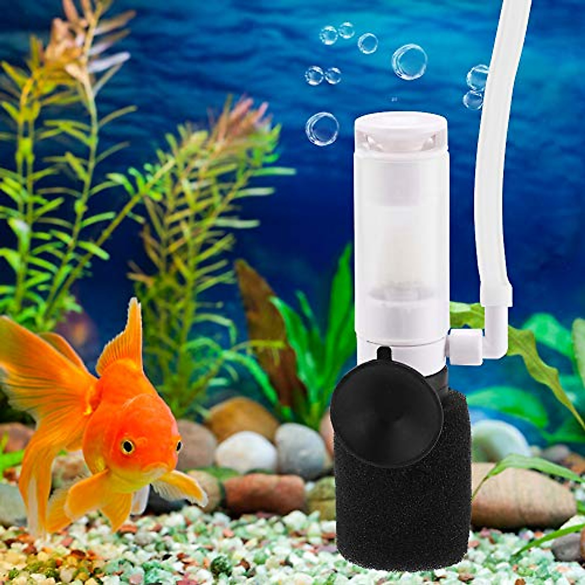 bizofft Multi-Layer Sponge Filter Bio Fish Tank Filter 3-in-1 Purified Aquarium Filter, Round for Aquarium Fish Tank