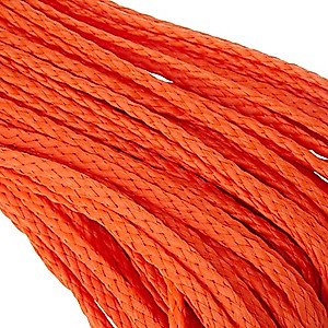 Park & Sun Sports Outdoor Volleyball Boundary Poly Cord Rope with Ground Stakes: 1/4" Wide Court Line Marker, Orange, Blue