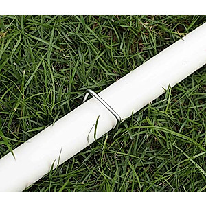 6 Inches Heavy Duty Galvanized Steel Garden Stakes Staples Securing Pegs for Securing Weed Fabric Landscape Fabric Netting Ground Sheets and Fleece, Christmas Decoration Accessories (20, Silver)