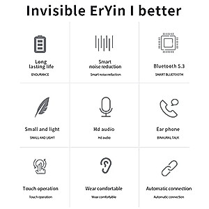 K10 Bluetooth 5.3 Mini Wireless Earbuds with Charging Case, True Wireless Noise Cancelling Earbuds in Ear Light-Weight Headphones Built-in Microphone IPX5 Waterproof Premium Sound Sport Headset