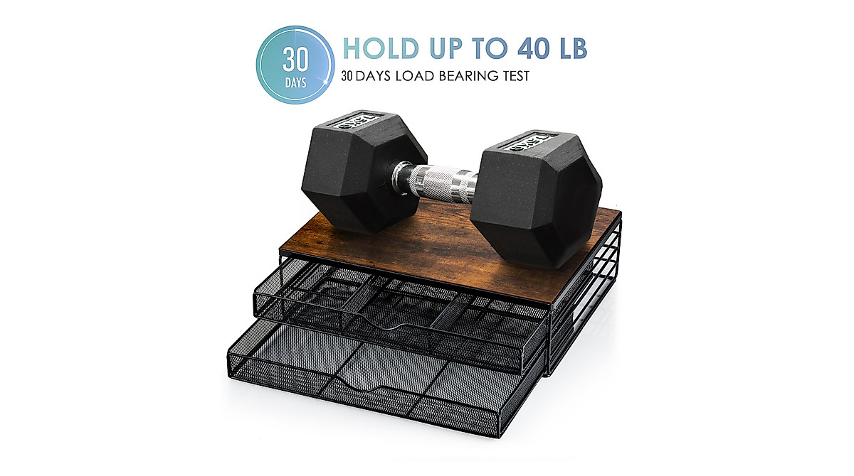 ARCOBIS Monitor Riser with Drawers – Ergonomic & Stylish