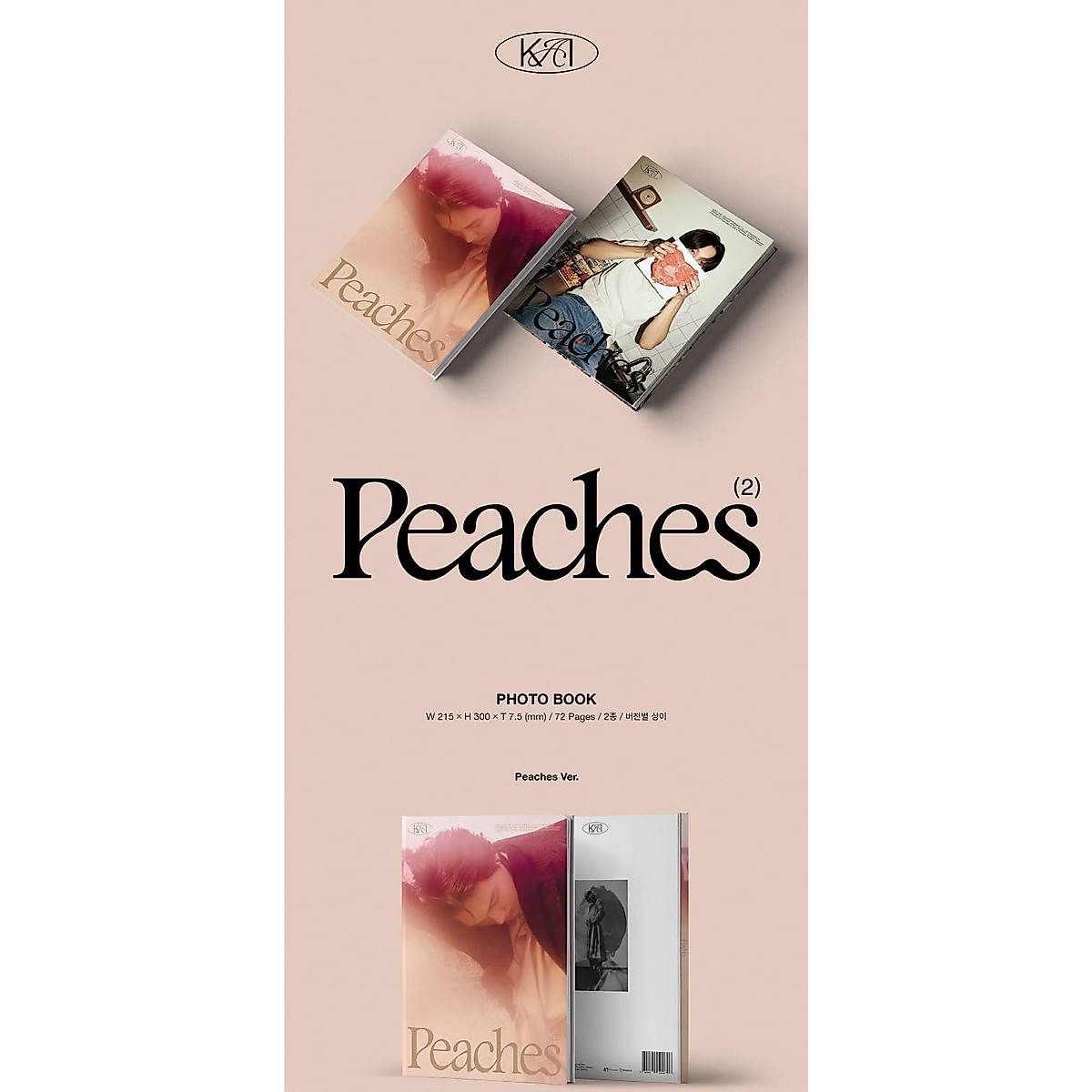 EXO Kai Peaches 2nd Mini Album Contents+Poster+Message Photo Card Set+Tracking Kpop Sealed (PHOTOBOOK B)