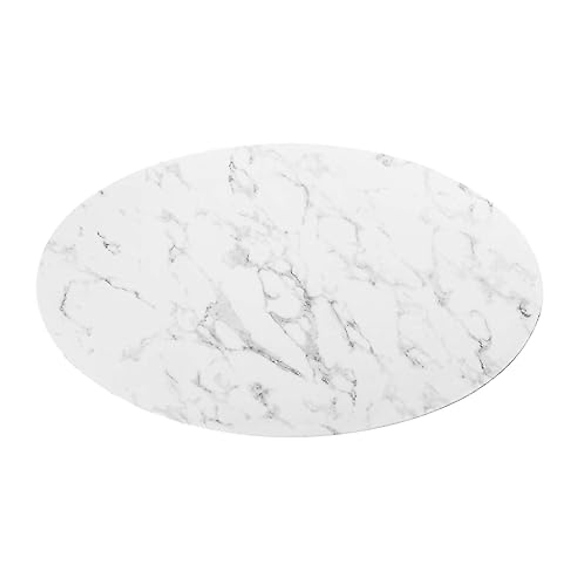 Modway Lippa 48" Oval Artificial Marble Dining Table, Black White