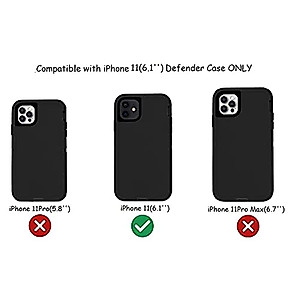 2 Pack Holster Belt Clip Replacement Compatible with OtterBox Defender Series Case for Apple iPhone 11 (6.1") ONLY (Belt Clip Only, Not Including The Case)
