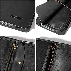 ZUOYOUZ Wallet Women Genuine Leather RFID Blocking Credit Card Holder Bifold Clutch Wallets for Women