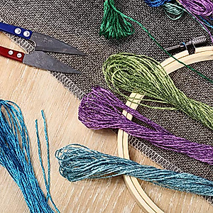 24 Pieces Metallic Embroidery Floss Multicolor Embroidery Skein Threads Glitter Embroidery Thread Cross Stitch Polyester Thread for Friendship Bracelets DIY Embroidery Thread Crafts