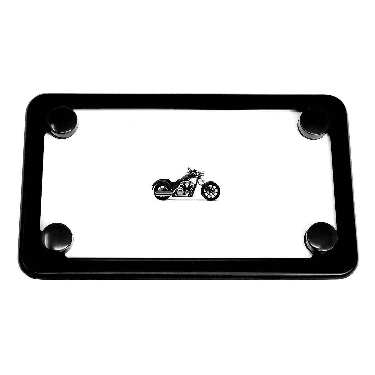 LFPartS Black Motorcycle Stainless Steel License Plate Frame