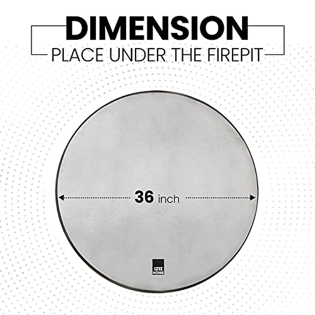 Fire Pit Mat Fire Pit mats for Under fire Pit, 36in Round firepit mats Preventing Your Floor Deck Patio & Lawn from Damaged by High Temperature w/ 4in Space