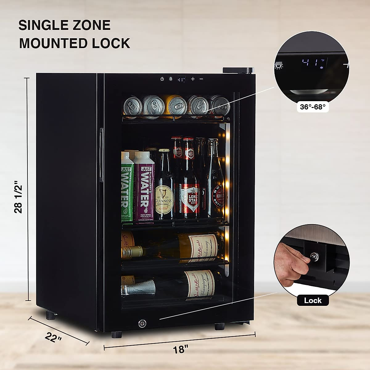 Smith & Hanks 80 Can Freestanding Beverage Cooler