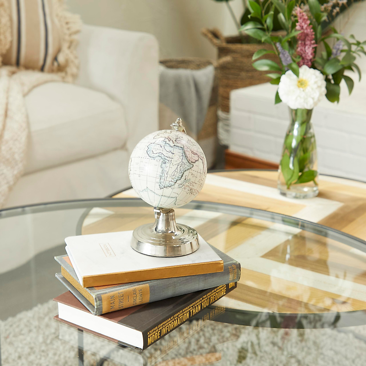 Benzara 40650 Metal PVC Globe