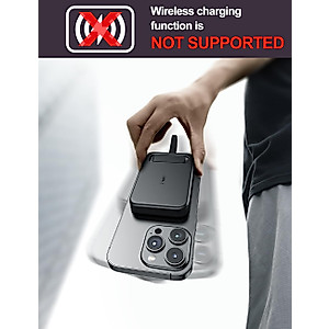 Mini Magnetic Portable Charger for iPhone,5200mAh Small Power Bank with Built-in Cable, Battery Pack Compatible with iPhone 14, Plus,Pro Max,13,12,11,XS,XR,X,8,7,6s,AirPods etc,Non-Wireless Charging.