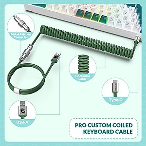 ZIYOU LANG RK-T8PR0 Wired 65% Mechanical Gaming Keyboard and Mouse Combo with RGB LED Backlit Anti-ghosting TKL Mini 68 Key Coiled C to A Cable Tactile Blue Switch for PS4 PS5 Xbox PC Mac Gamer(Green)