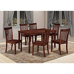 Kings Brand Furniture - Kurmer Rectangular Wood Dining Room Kitchen Table, Cappuccino