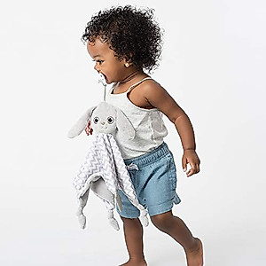 BooginHead Pacifier Holder Stuffed Animal Pacifier Lovey with Baby Teether, Bunny