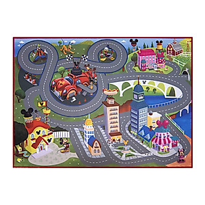 Gertmenian Disney Rug Boys Girls Childrens Bedroom Decor Kids Home Room Toys Bedding Games Area Carpet, 3x5 Small, Mickey Mouse Play Mat