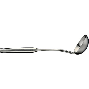 TBWHL Metal Soup Ladle 304 Stainless Steel Gravy Sauce Ladle with Long Handle for Kitchen 13.4"
