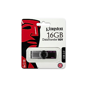 Kingston Digital 16GB DataTraveler 101 G2 USB 2.0 Drive - Black (DT101G2/16GBZ)