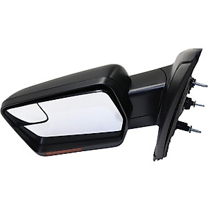 Kool Vue Driver Side Power Heated Mirror for Ford F-150 2011-2014 Manual Fold With Signal Light & Spotter Glass; Without Memory & Puddle Lamp Textured
