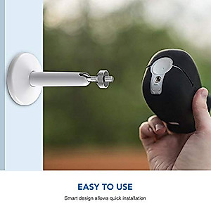 [3 Pack] KIWISMART Wall Mount Compatible with Ring Stick up Cam Wired/Battery and Ring Indoor Cam HD Securit Camera Metal Mount with 360 Degree Adjusable Mount (White)