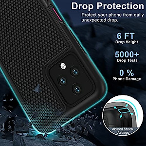 JXVM for T-Mobile Revvl 6 5g Phone Case: Tmobile Revvl6 Dual-Layer Protective Cell Phone Case - Durable Rugged Phone Cover | Military Grade Protection - TPU Matte Textured Bumper (Only for Revvl 6)