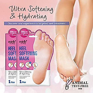 Epielle Foot Pedi Mask (Heel Softening Mask 2pk) Moisturizing Socks Heel Therapy for dry, cracked and callous rough heels | Foot Spa, Self Foot Care, Summer Foot | Ultra Softening & Hydrating. STOCKING STUFFERS!!