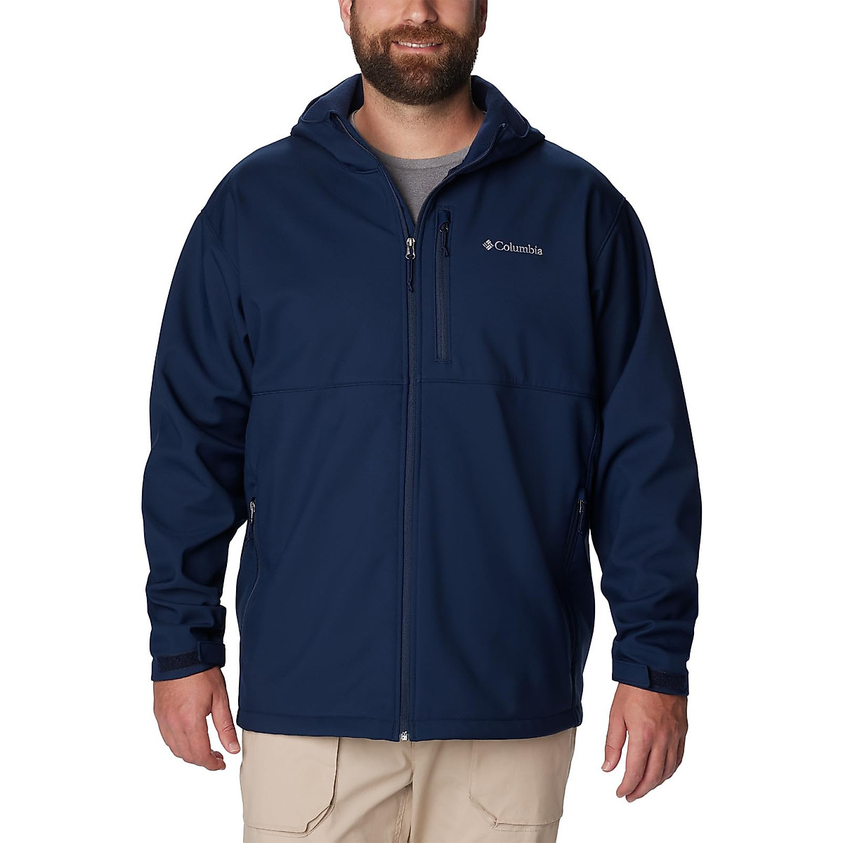Columbia Men's Ascender Hooded Softshell Jacket, Collegiate Navy, X-Large