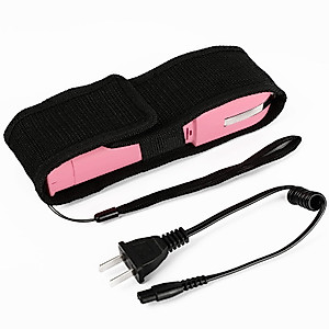 GOAEO Stun Gun - 59 Billion Heavy Duty Rechargeable with LED Flashlight, Includes Wrist Strap and Belt Holster, Pink