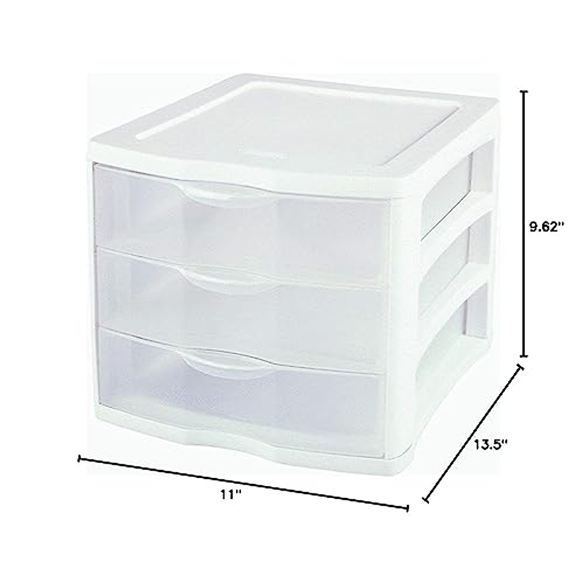 STERILITE 9.625 in. H x 11 in. W x 13.5 in. D Stackable Drawer Organizer (Pack of 1)