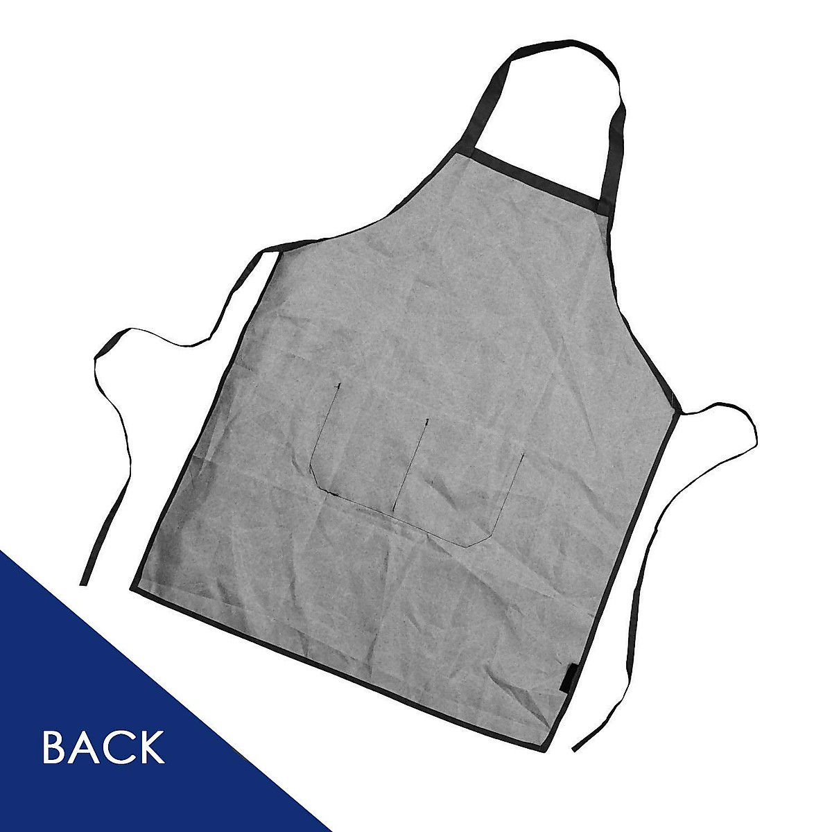 5 Pack Bib Apron - GOSIAID Unisex Black Aprons with 2 Pockets, Machine Washable Aprons for Men and Women, Kitchen Cooking BBQ Aprons Bulk