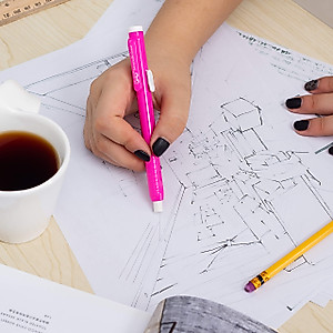 Mr. Pen Retractable Mechanical Eraser Pen, Pack of 6, Assorted Color