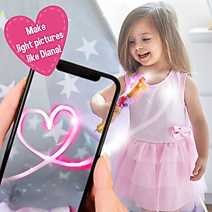 Wow! PODS Stuff Love Diana Hairbrush Light Painting Wand with Sounds | Light up Hair Brush, Role Play and Dress-Up Accessory | Official Toys for Kids Inspired by The YouTube, TV and Animation Series