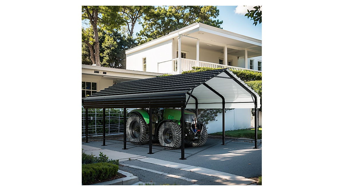 Sunlei 12x20 ft Heavy Duty Metal Carport for Vehicles & Boats